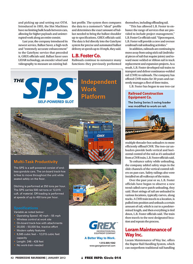 Progressive Railroading | January 12