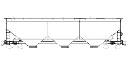 Rail Components Page: Cars, Covered Hopper